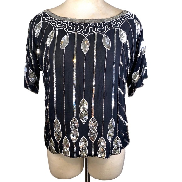 Tops | Vintage Womens Hand Beaded Top | Poshmark